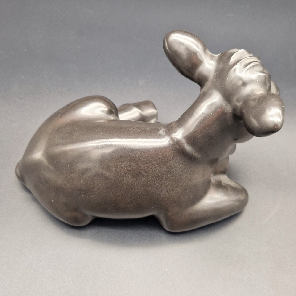 Ceramic Calf Figurine by Ludwig König for the Majolika Karlsruhe, 1930 ...