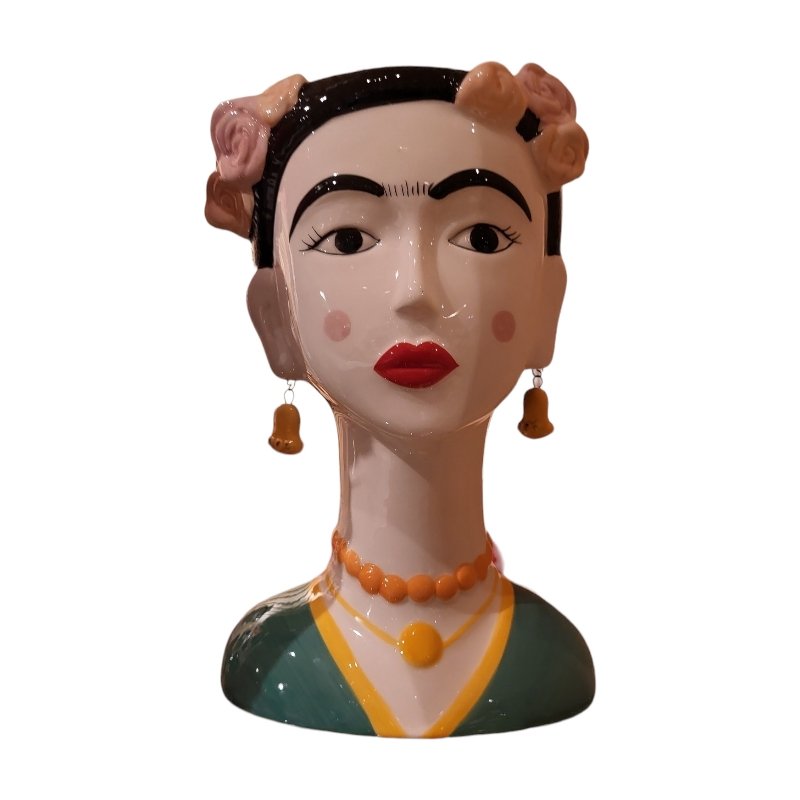 Italian Porcelain Vase in the Style of Frida Kahlo for sale at Pamono