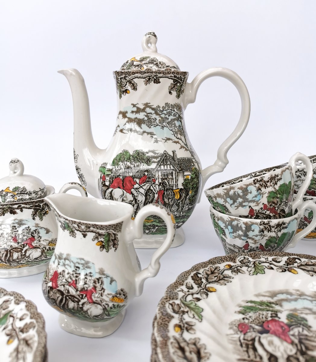 Coffee and Tea Service Country Life by Myott, 1960, Set of 21 for sale ...