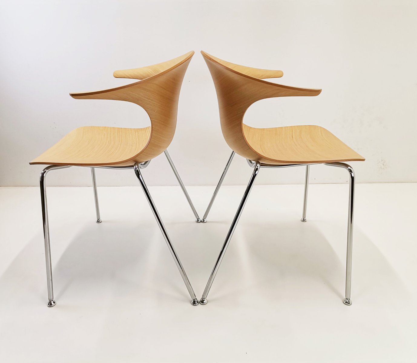 Loop Wood Chairs by Infiniti, Set of 2 for sale at Pamono