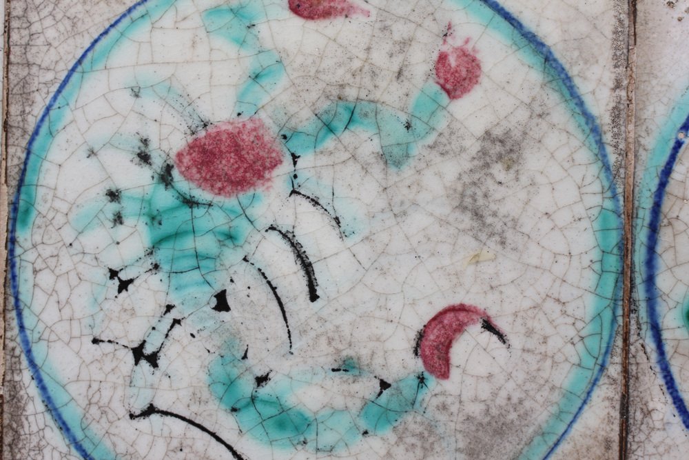 Rococo Tile Top Side Table by Herman A. Kähler, 1930s for sale at Pamono