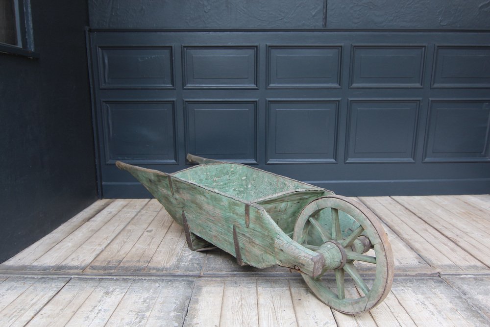 Vintage Wood Wheelbarrow, 1890s for sale at Pamono