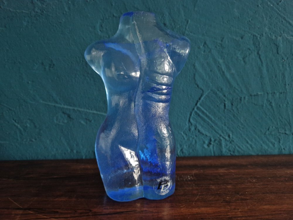 Glass Torso from Bergdala Sweden, 1980s for sale at Pamono
