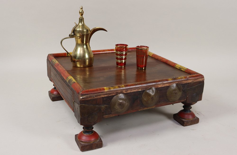Wooden Side Table, Afghanistan, 1950s for sale at Pamono