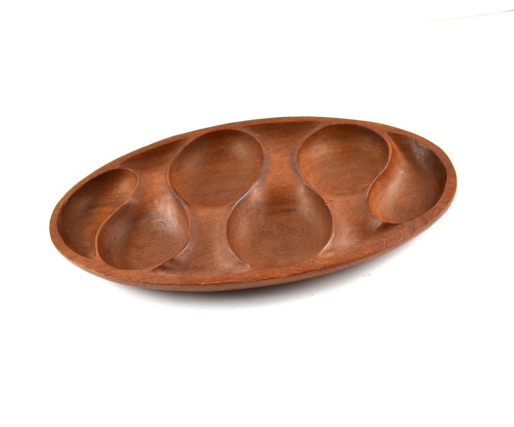 Teak Centerpiece by Laur Jensen, 1960s for sale at Pamono