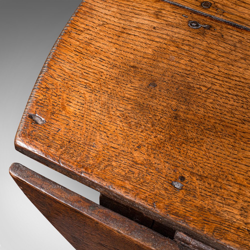 Antique English Provincial Oak Gate Leg Table for sale at Pamono