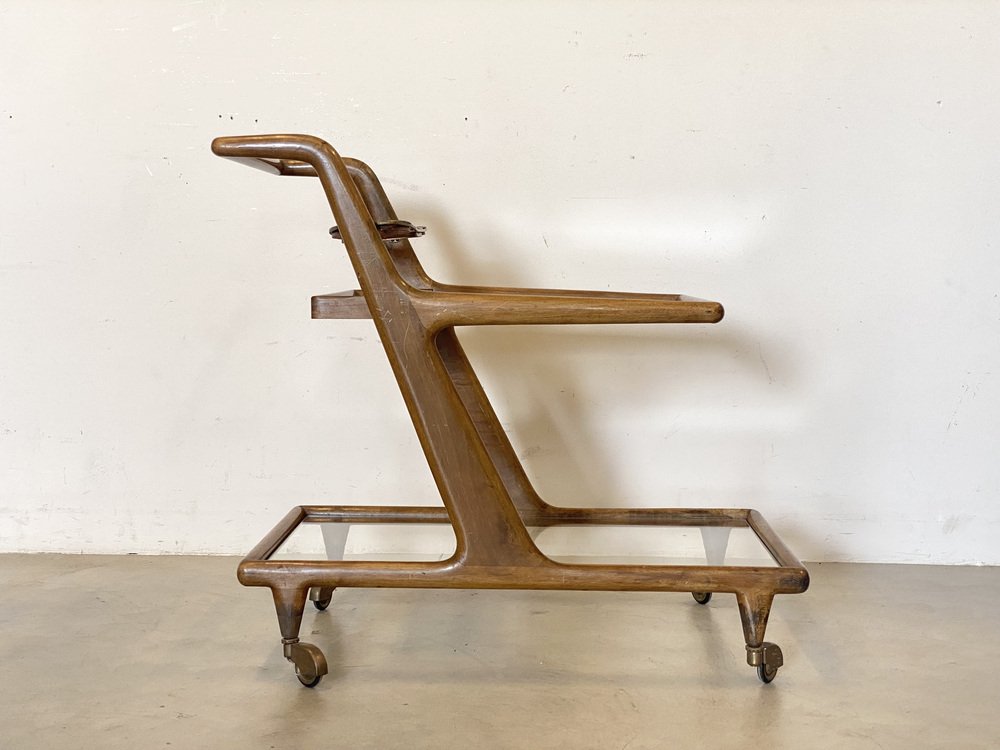 Wooden Bar Trolley, 1960s for sale at Pamono