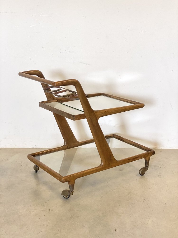 Wooden Bar Trolley, 1960s for sale at Pamono