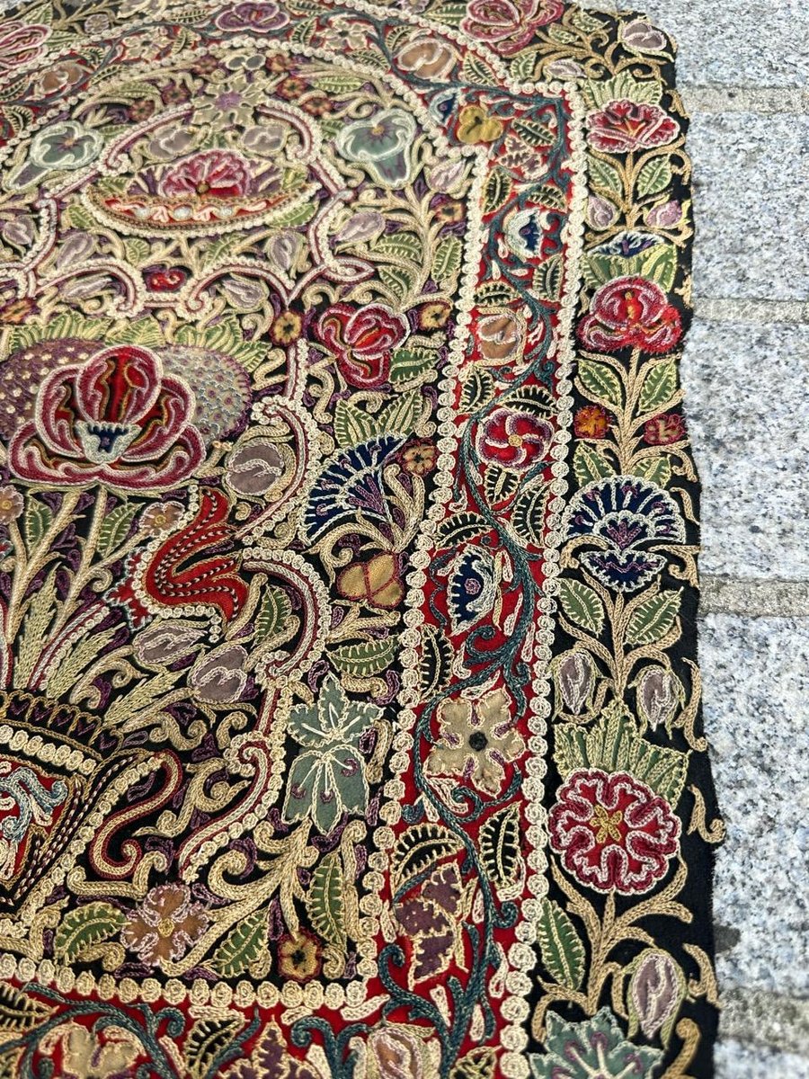 Antique Rashti Douzi Embroidery, 1890s for sale at Pamono