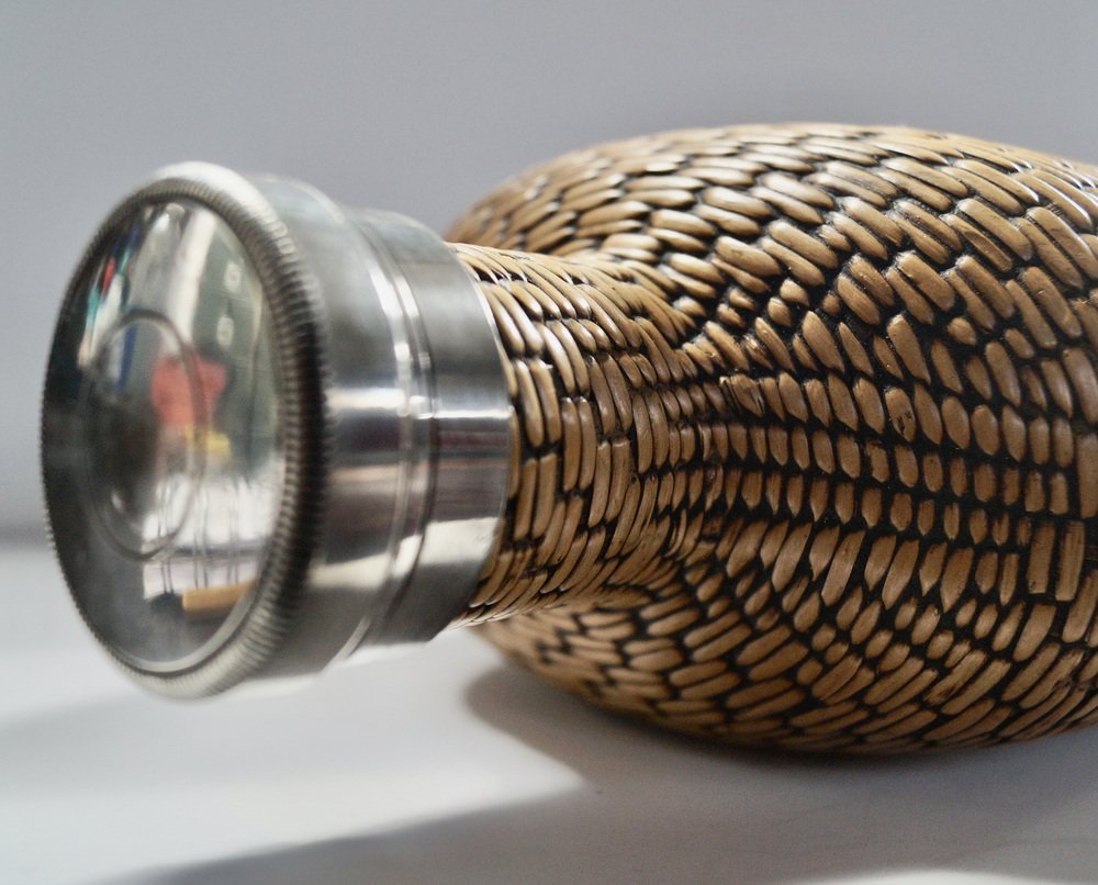 Vintage Wicker Woven Flask, 1930 for sale at Pamono