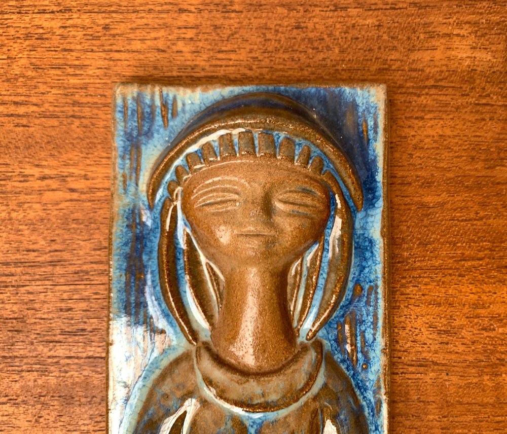 Mid-Century Danish Studio Pottery Wall Plaque by Marianne Stark for ...