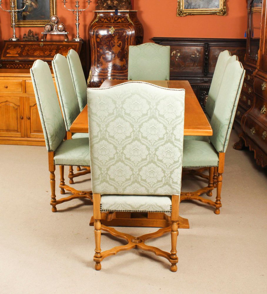 Late 20th Century Oak Refectory Dining Table, Chairs and Sideboard ...