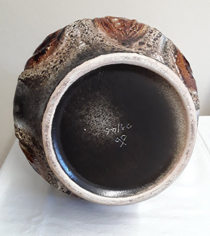 Vintage German Ceramic Vase with Gray Brown Glaze by Dümler & Breiden ...