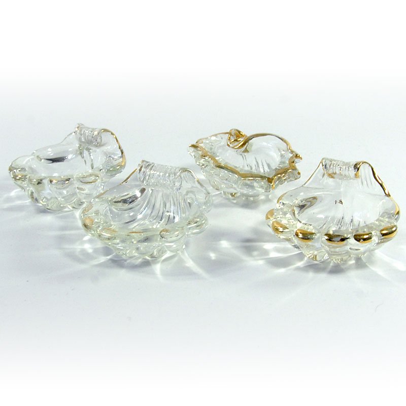 Small Italian Glass Shell Dishes from Napoli, 1960s, Set of 4 for sale ...