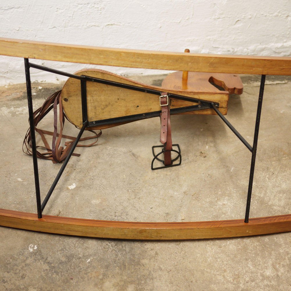 Mid-Century Elm Children's Rocking Horse, 1950s for sale at Pamono