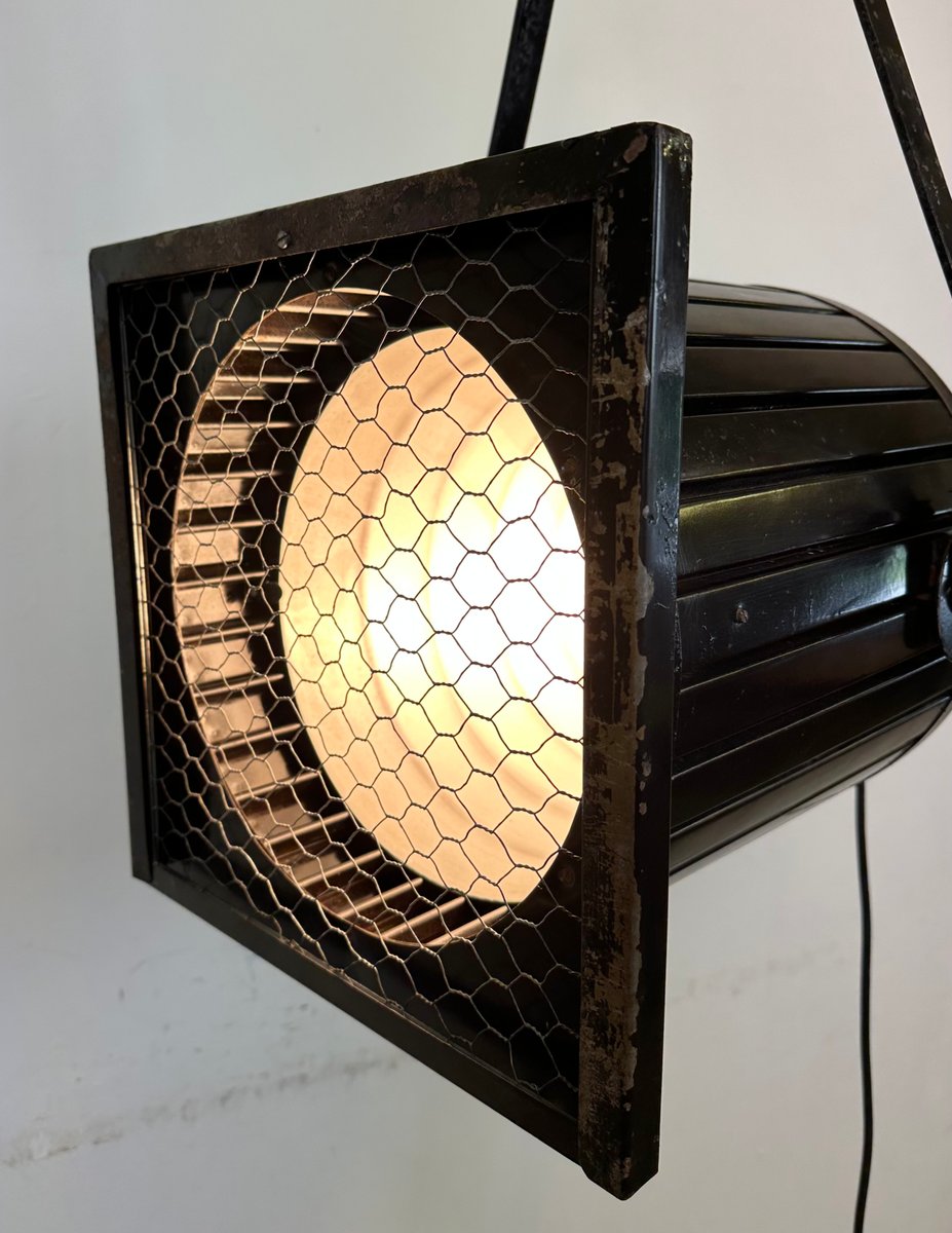 Large Vintage Black Theatre Spotlight, 1960s for sale at Pamono