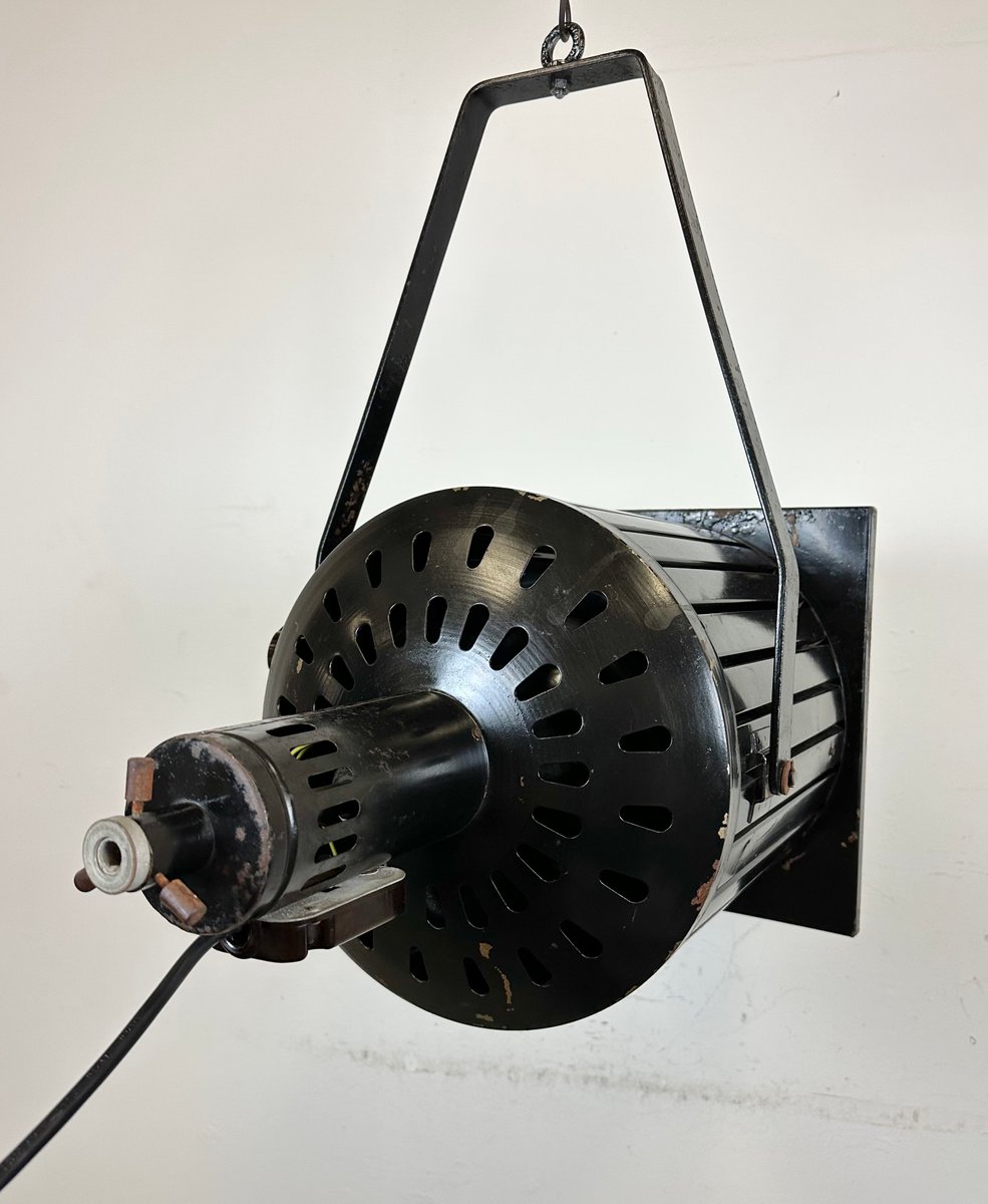 Large Vintage Black Theatre Spotlight, 1960s for sale at Pamono