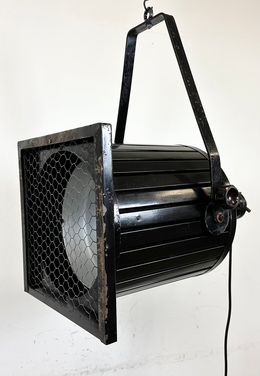 Large Vintage Black Theatre Spotlight, 1960s for sale at Pamono