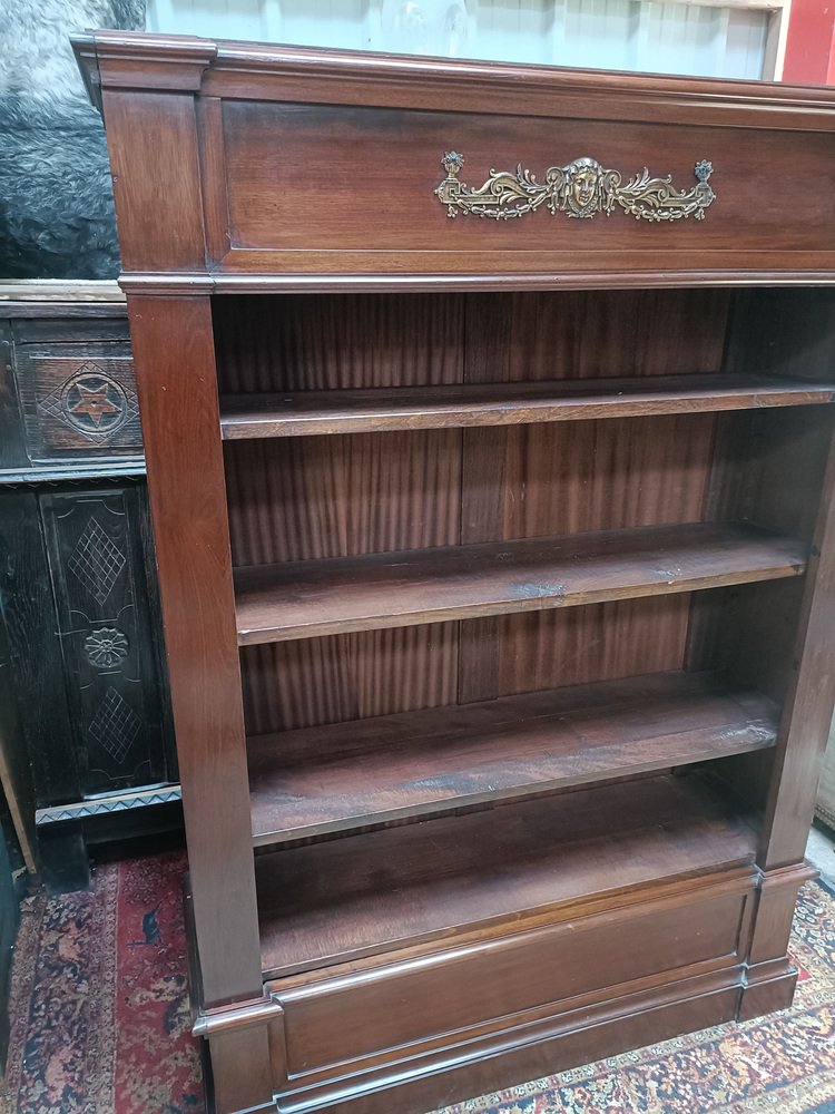 Late 19th Century Open Library in Mahogany and Veneer for sale at Pamono