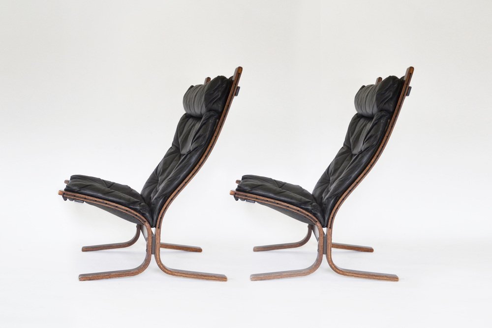 Set of Vintage High-Back Siesta Chairs by Ingmar Relling for Westnofa ...