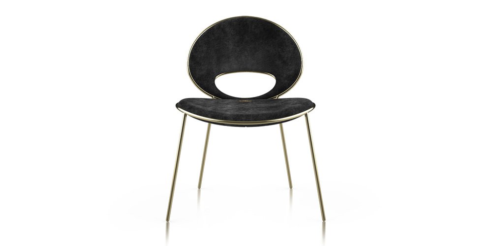 Black Pearl Chairs by Alma De Luce, Set of 6 for sale at Pamono