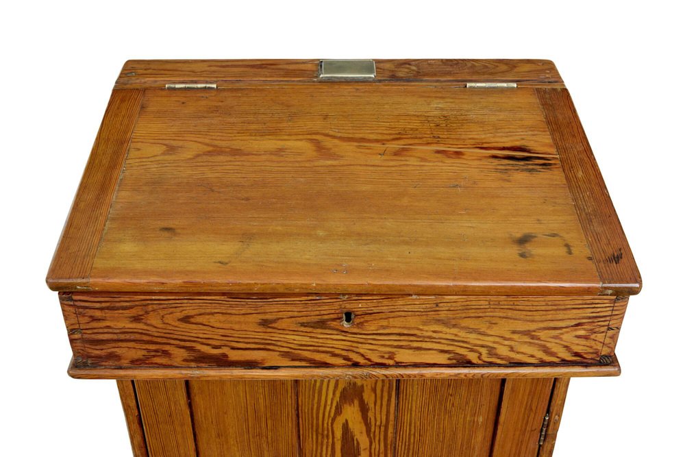 19th Century Tall Pine Lecture Writing Desk for sale at Pamono
