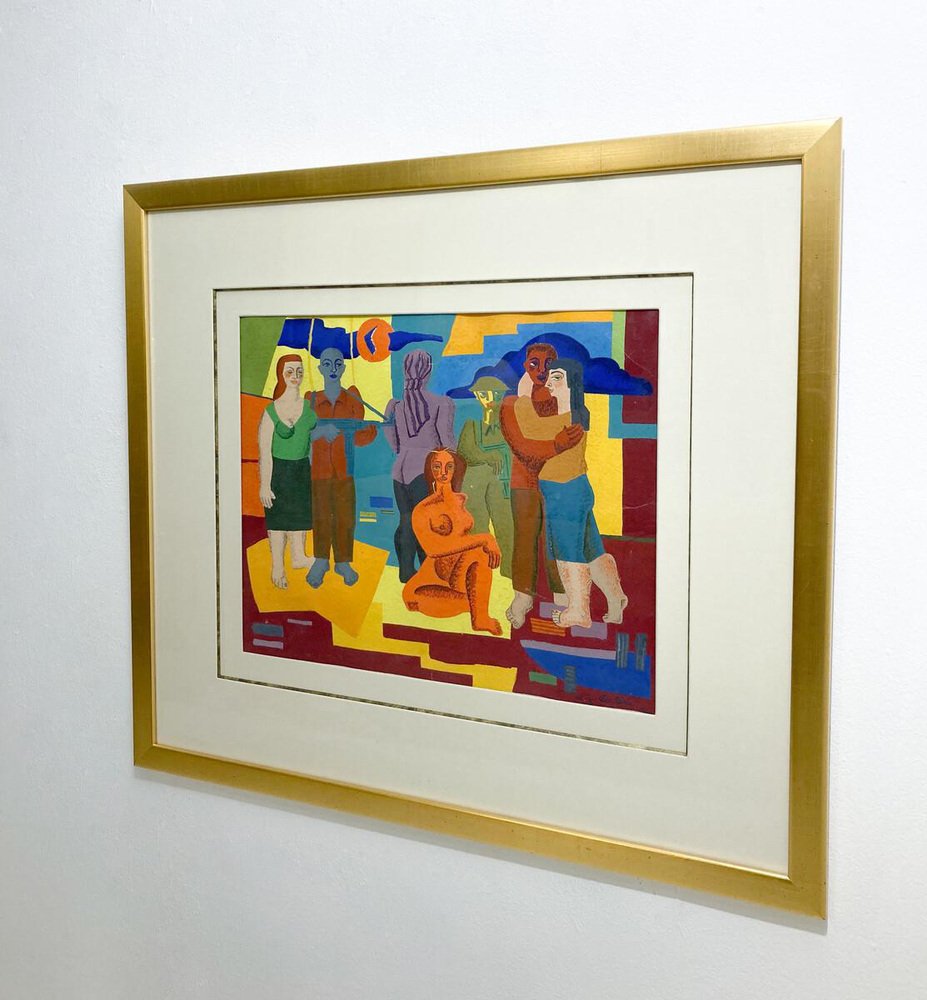 Leclère, Mid-Century Modern, 1960s, Watercolor for sale at Pamono