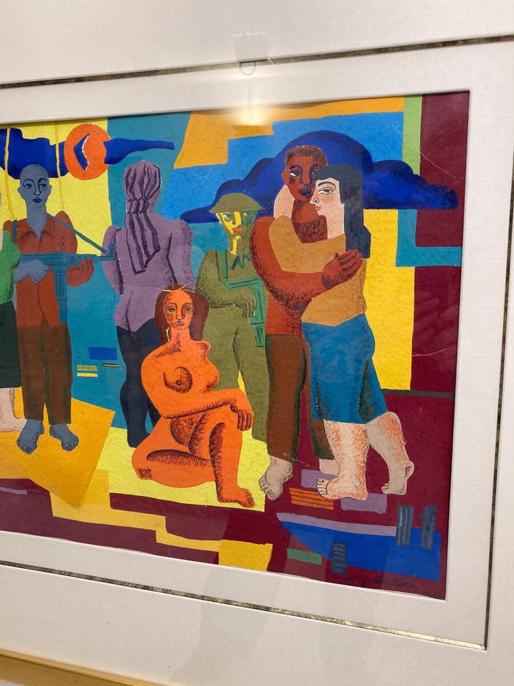 Leclère, Mid-Century Modern, 1960s, Watercolor for sale at Pamono