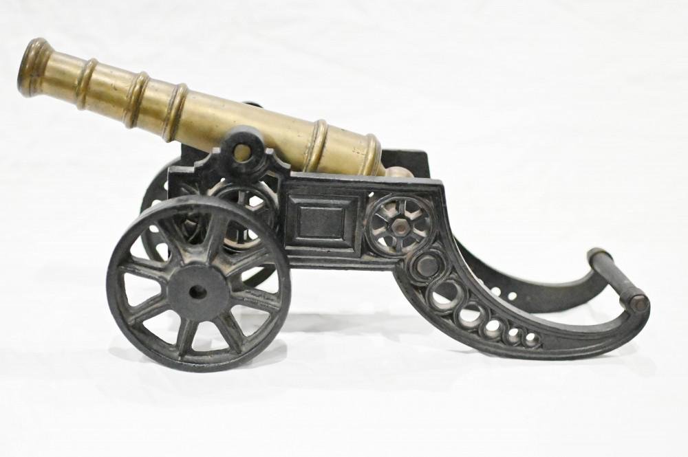Antique Cast Iron Cannons with Gunmetal Barrels 1920, Set of 2 for sale ...