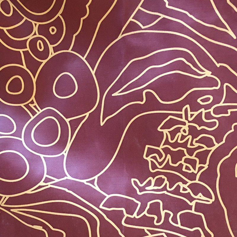 72 Kō Geishi Hange Shouzu Dark Red Panel by Ginette Caron and Masami ...