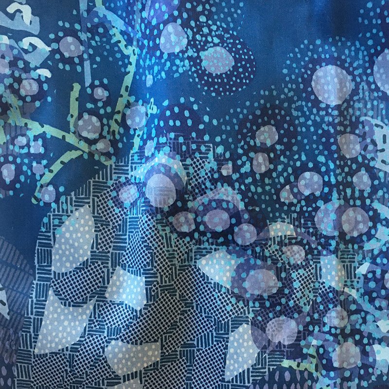 72 Kō Geishi Natsukarekusa Karuru Blue Panel by Ginette Caron and ...