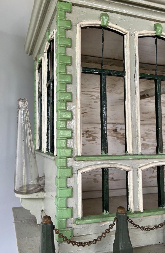 Late 19th Century Dutch Handmade Wooden Bird Cage Dutch Mansion, 1890s ...