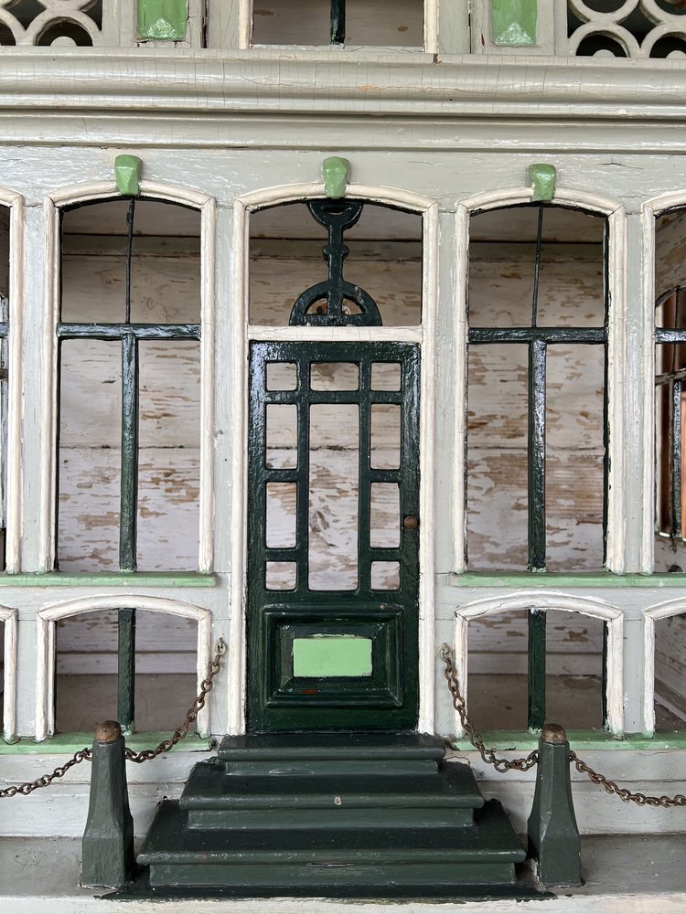 Late 19th Century Dutch Handmade Wooden Bird Cage Dutch Mansion, 1890s ...