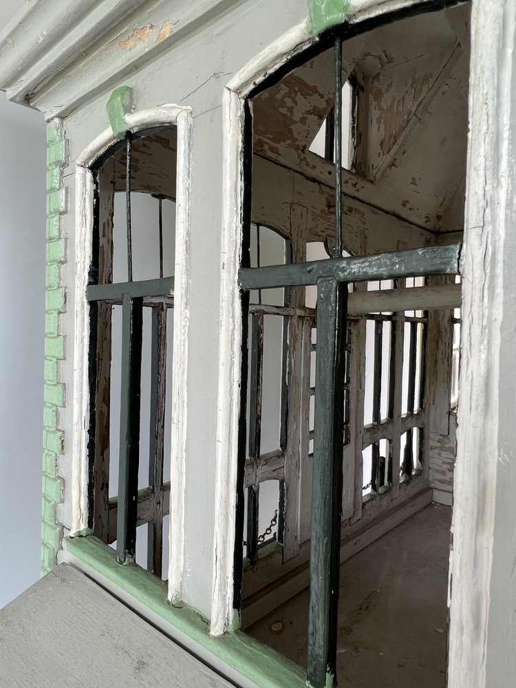 Late 19th Century Dutch Handmade Wooden Bird Cage Dutch Mansion, 1890s ...