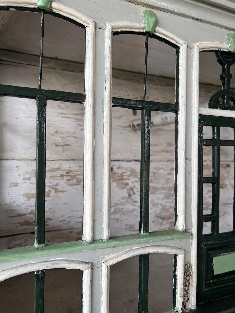Late 19th Century Dutch Handmade Wooden Bird Cage Dutch Mansion, 1890s ...