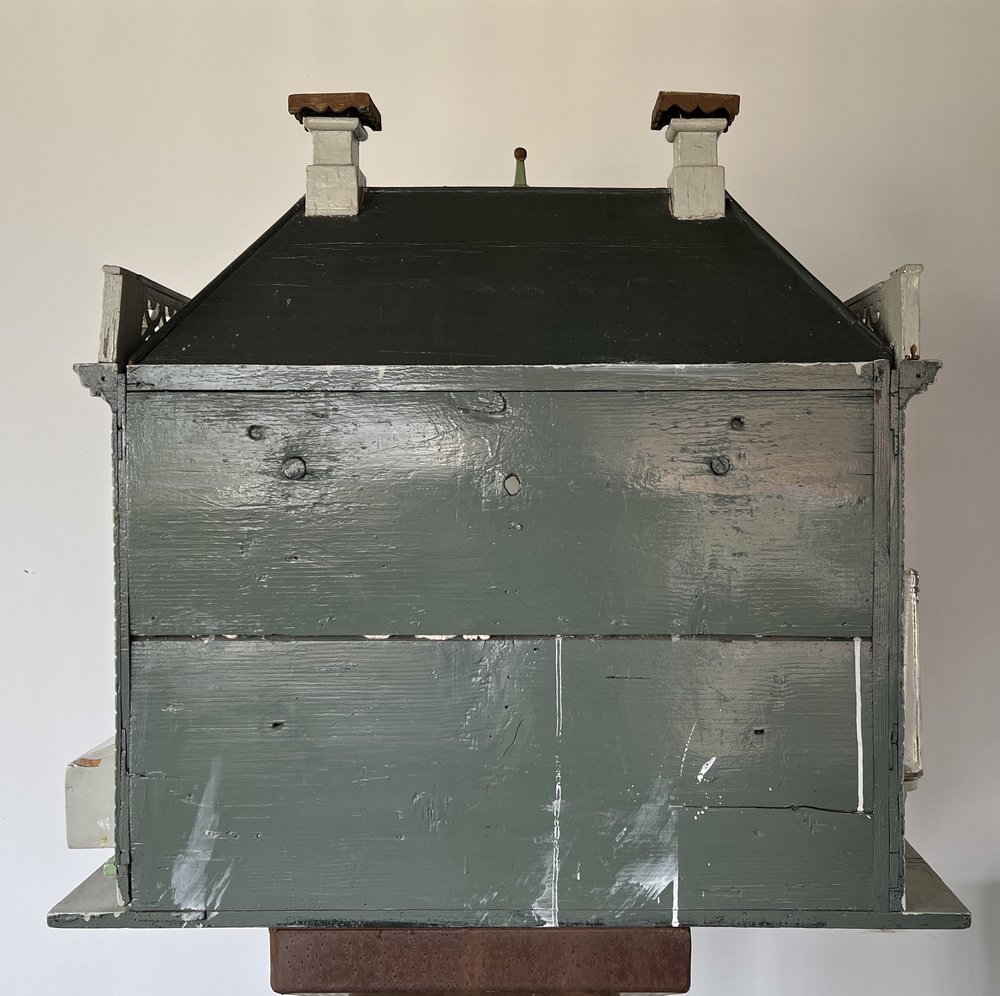 Late 19th Century Dutch Handmade Wooden Bird Cage Dutch Mansion, 1890s ...