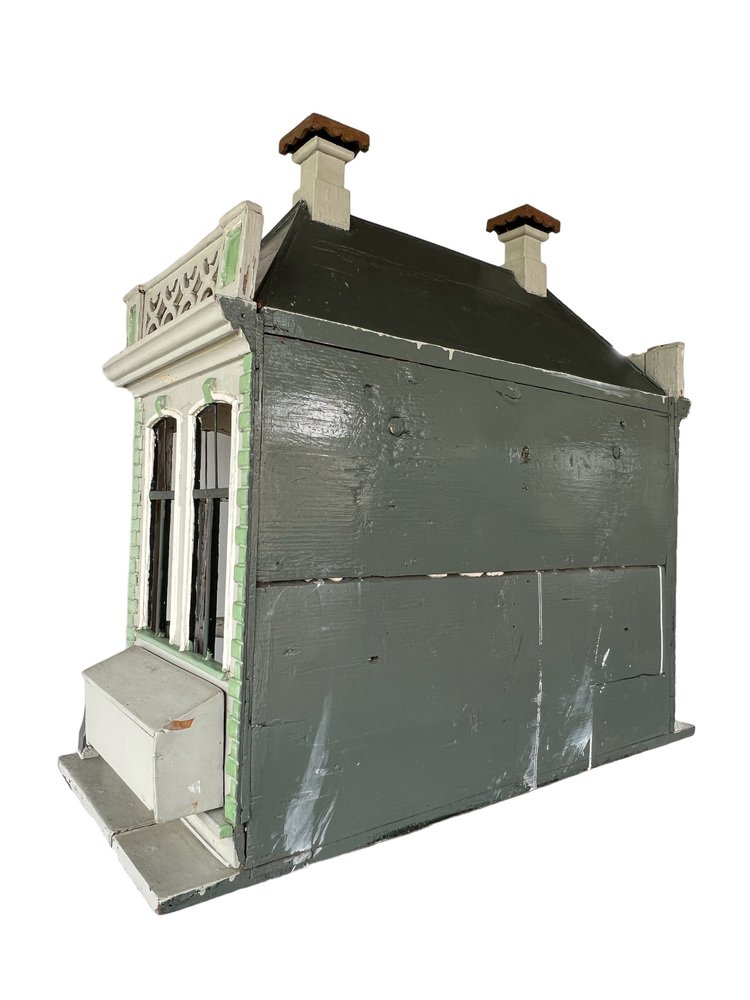 Late 19th Century Dutch Handmade Wooden Bird Cage Dutch Mansion, 1890s ...