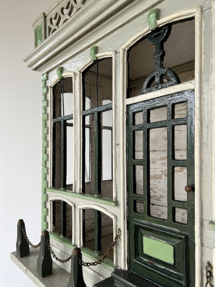 Late 19th Century Dutch Handmade Wooden Bird Cage Dutch Mansion, 1890s ...