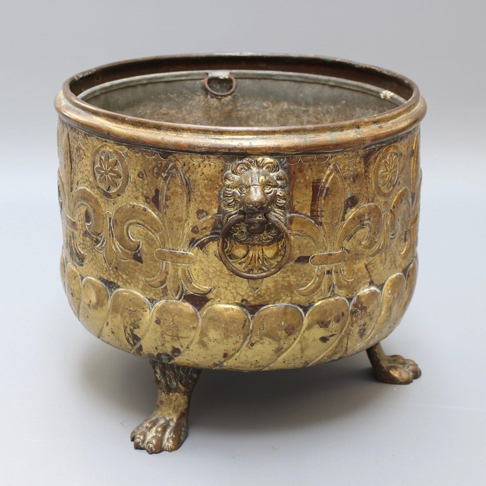 Antique Dutch Jardiniere Planter in Brass for sale at Pamono