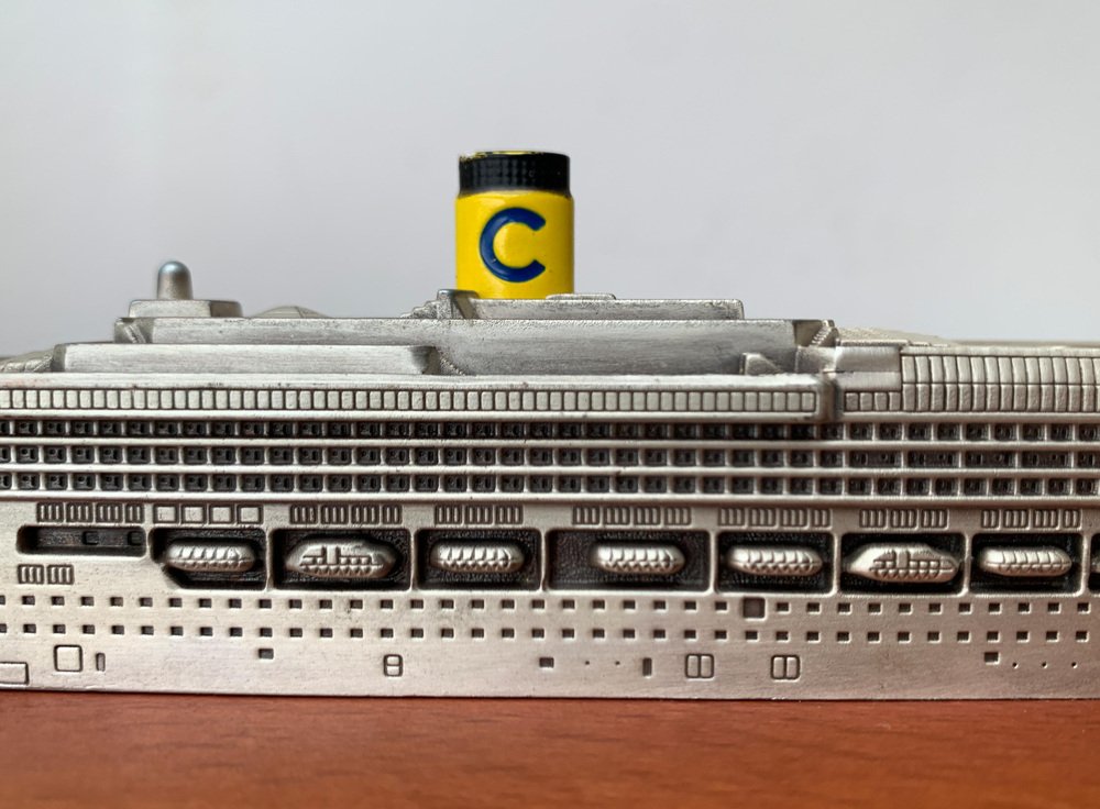 Vintage Italian Metal Costa Pacifica Cruise Ship Model for sale at Pamono