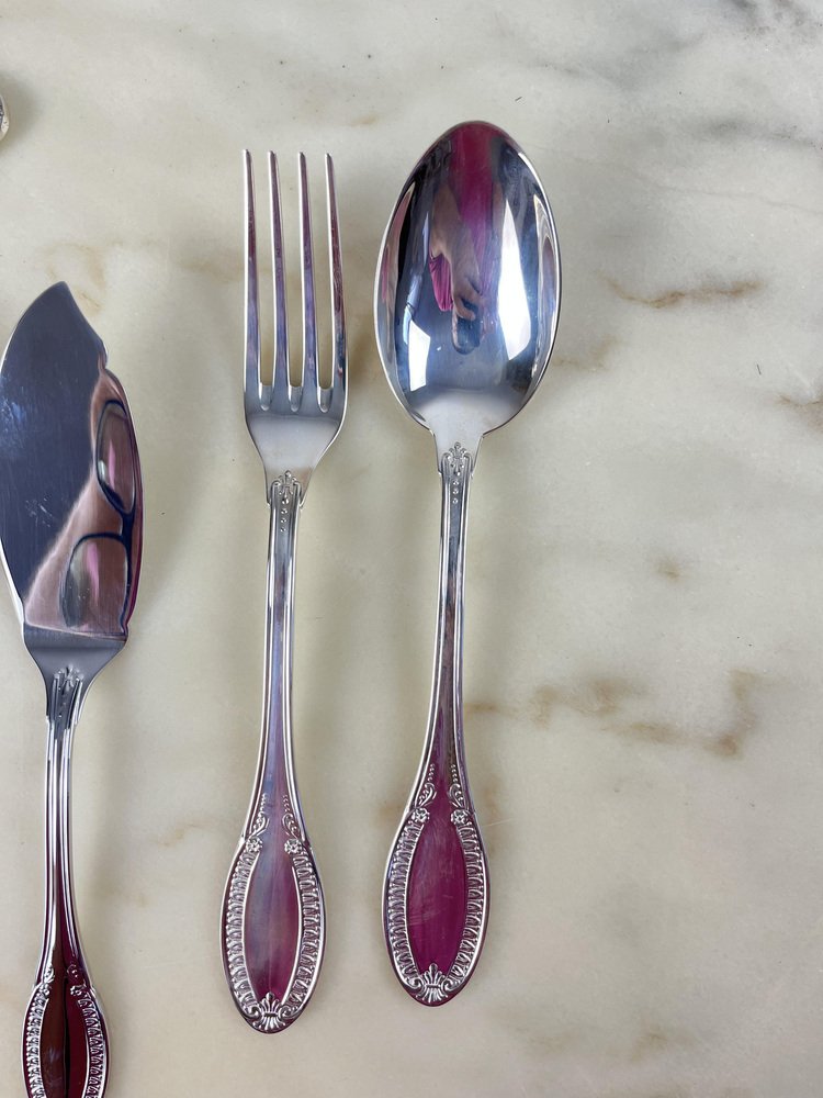 Empire Style Silver Cutlery Set, Italy, 1990s, Set of 101 for sale at ...