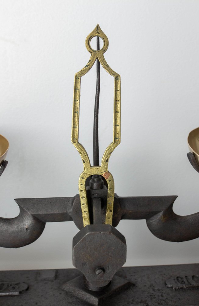 Antique Trade Scale in Brass and Cast Iron, France, 1880s for sale at ...