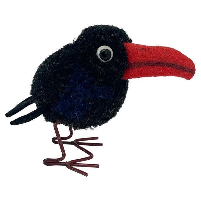 Small Wool Toy Raven Crow from Steiff, Germany, 1930s for sale at Pamono