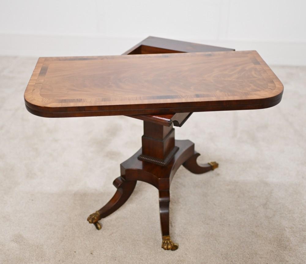 Regency Card Table in Mahogany for sale at Pamono