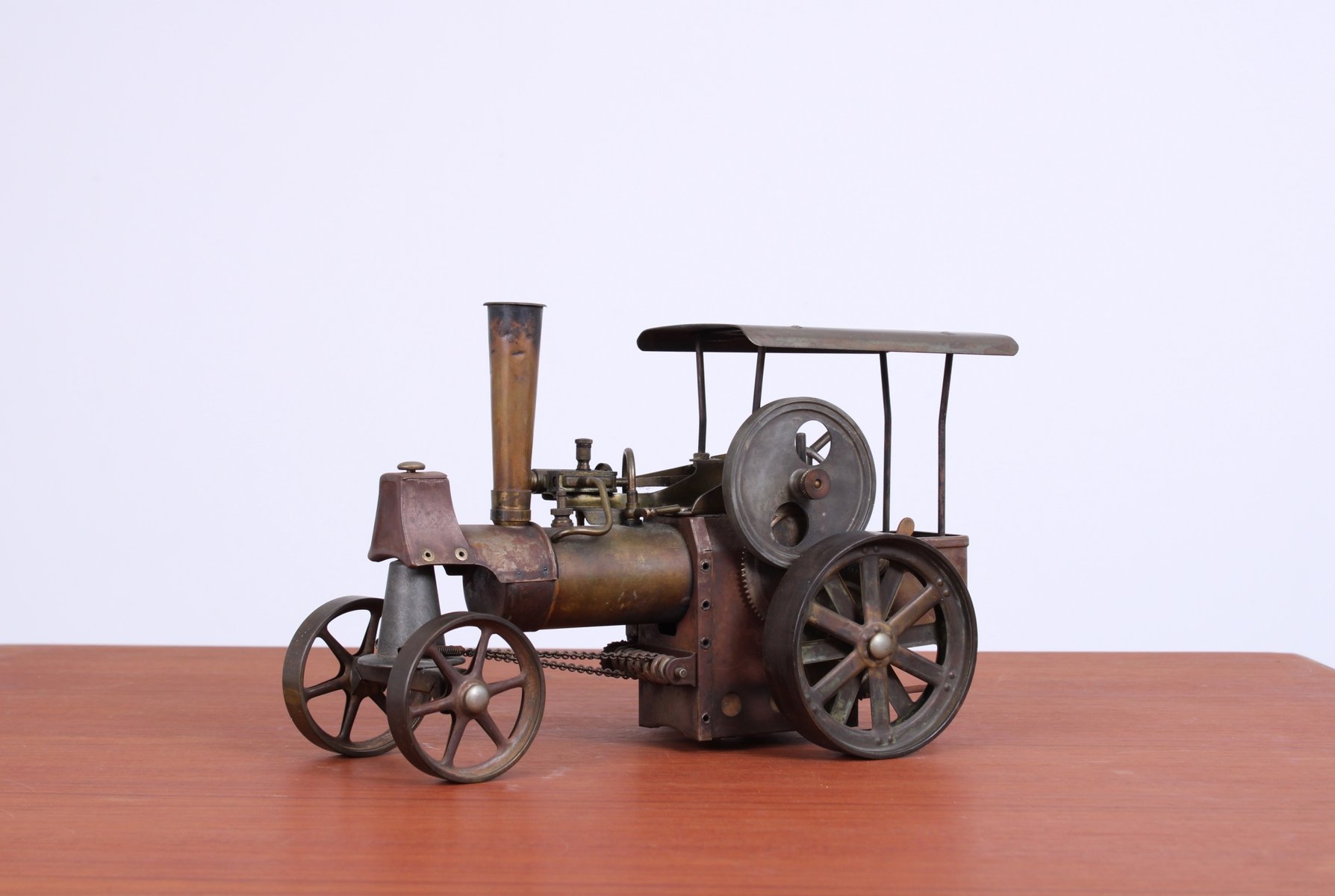 Industrial Revolution Style Brass Steam Engine Tractor, 1970s for sale ...