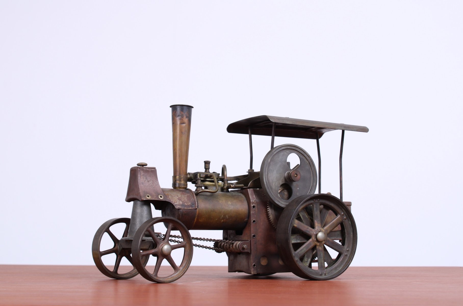 Industrial Revolution Style Brass Steam Engine Tractor, 1970s for sale ...