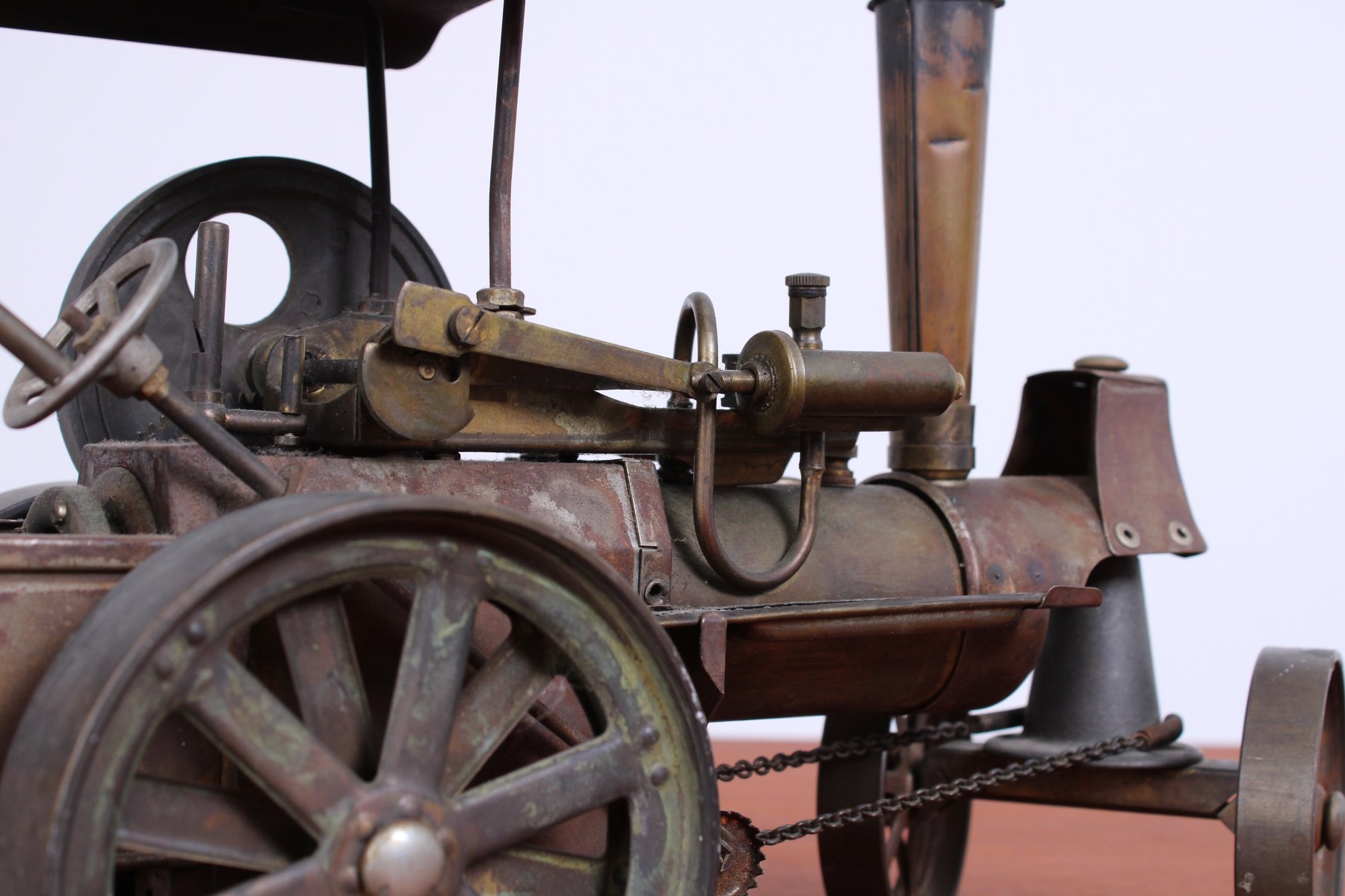 Industrial Revolution Style Brass Steam Engine Tractor, 1970s for sale ...