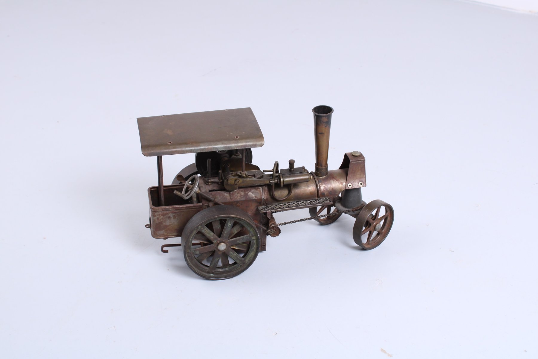 Industrial Revolution Style Brass Steam Engine Tractor, 1970s for sale ...