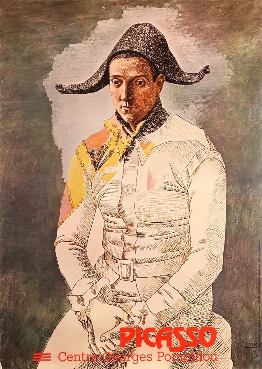 Pablo Picasso, Harlequin, 1981, Screen Print for sale at Pamono Pablo Picasso, Harlequin, 1981, Screen Print for sale at Pamono