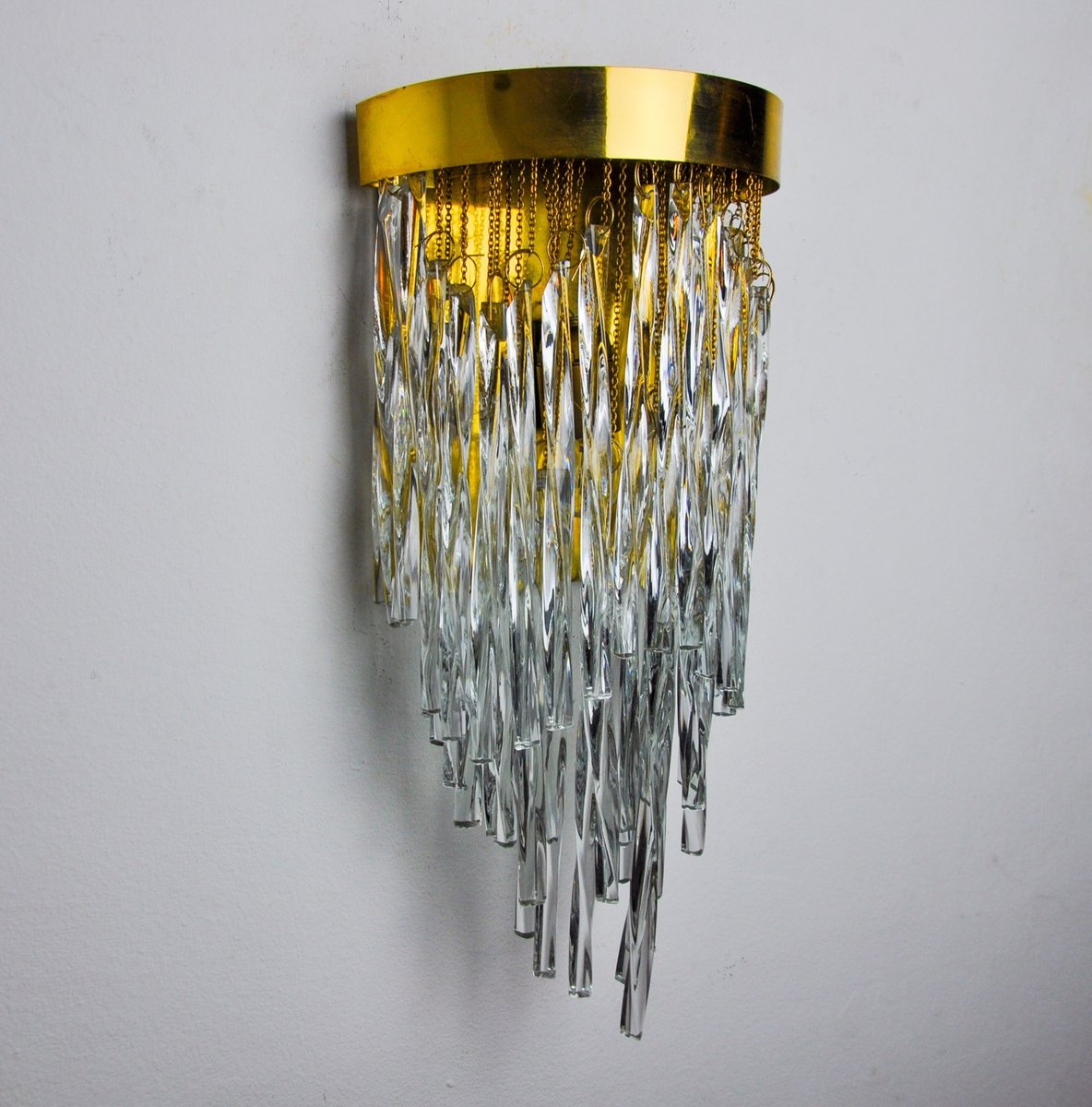 Waterfall Wall Lamp in Murano Glass Rods from Venini, Italy, 1970s for ...